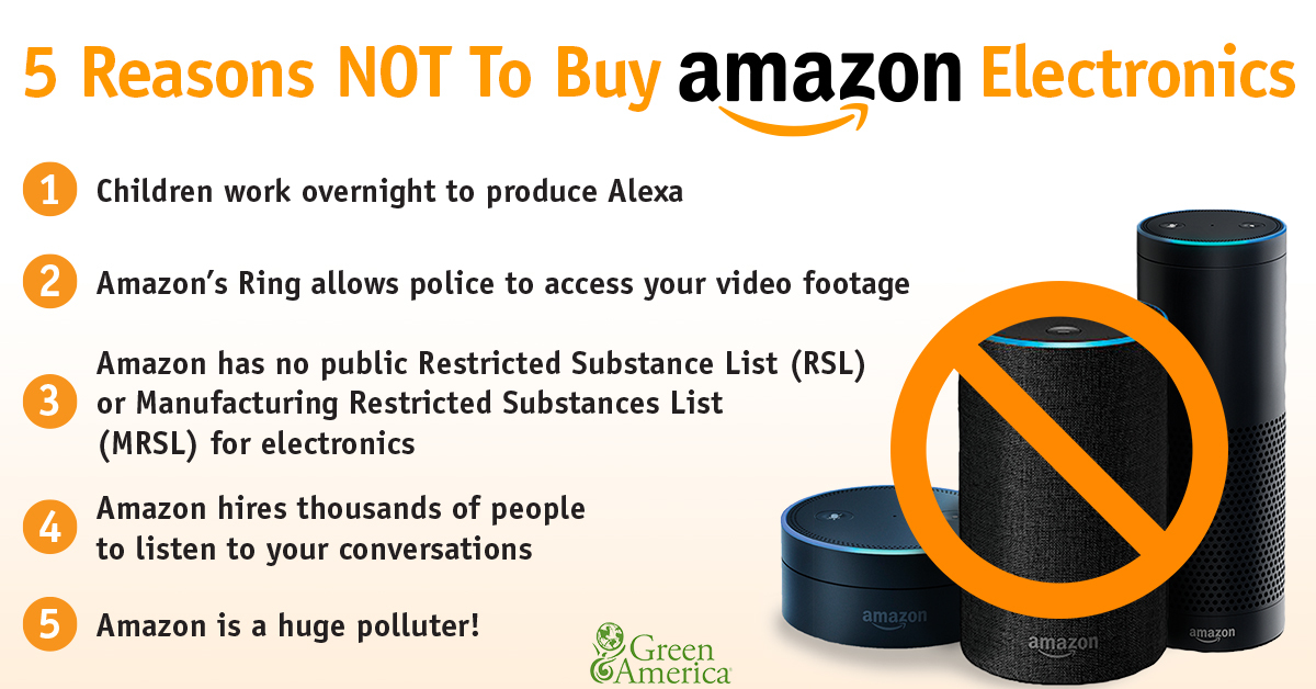 Five Reasons Not to Buy Amazon Electronics | Green America
